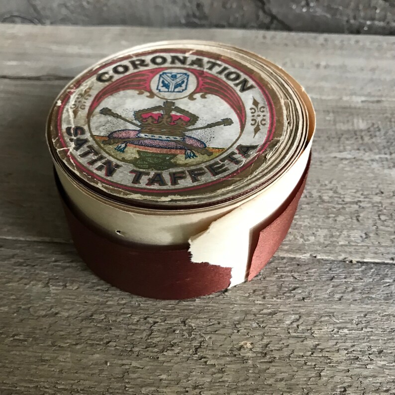 Antique Silk Taffeta Ribbon Trim Chestnut Brown Coronation - Etsy