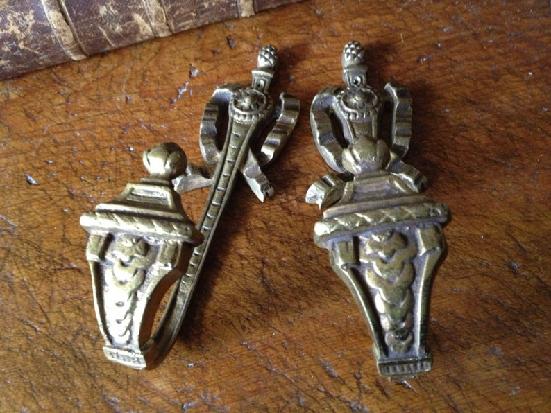 French Curtain Tie Backs Bronze Gold Gilt Drapery Tie Hold | Etsy