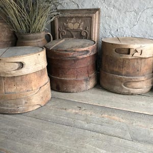 Rustic Wood Storage Box, Lidded, Eggs, Folk Art, Primitive, European ...