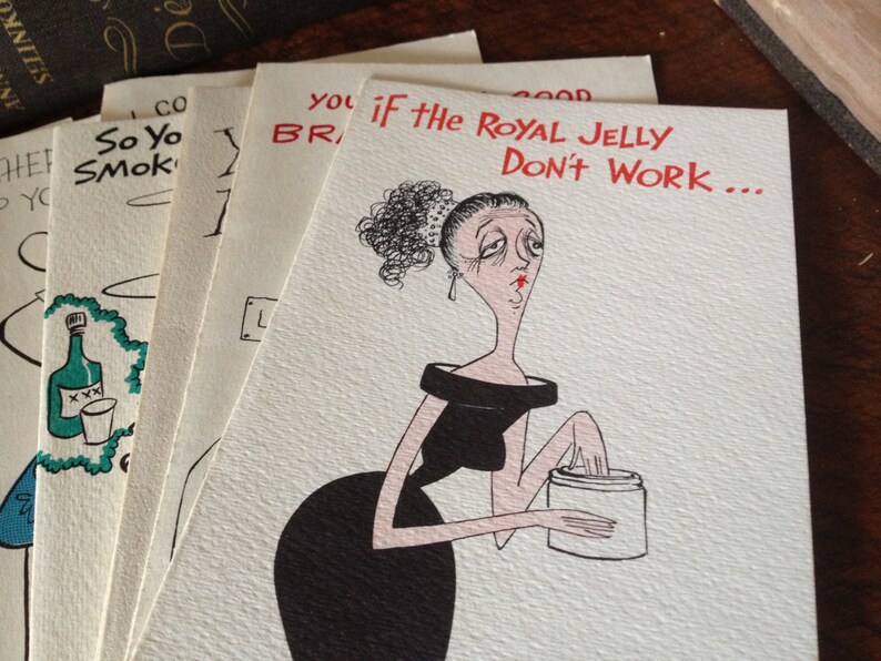 1960s Greeting Cards Box Set Mid Century Cartoon Humor Cards - Etsy