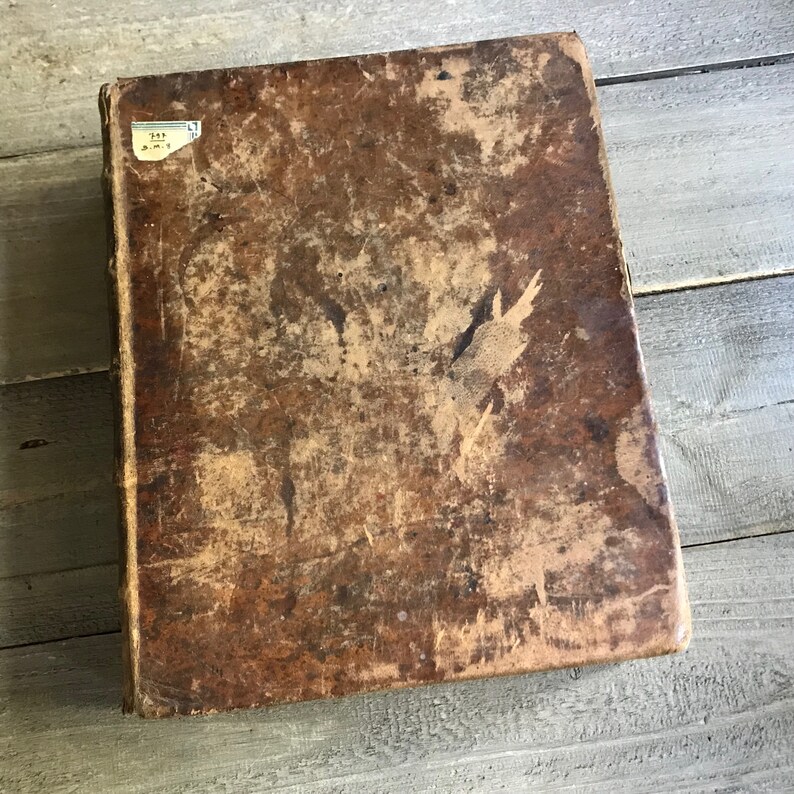 1867 French Leather Dictionary, Large Size, Dictionnaire François ...