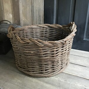 Rustic Farmhouse Basket, Large Willow Harvest Flower Garden Basket ...