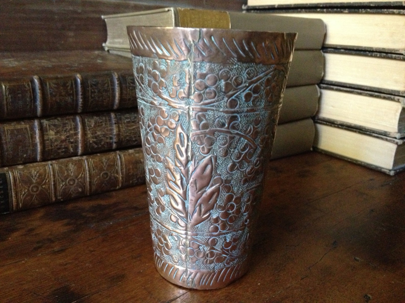 Artisan Hammered Copper Vase Arts and Crafts Handcrafted | Etsy