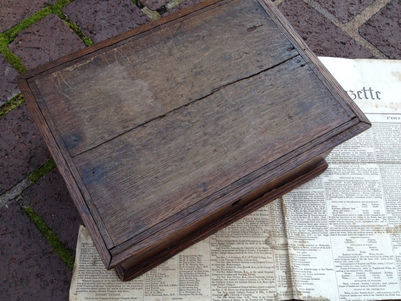 Early 1800s Wooden Box English Oak Handcrafted Wood Storage - Etsy