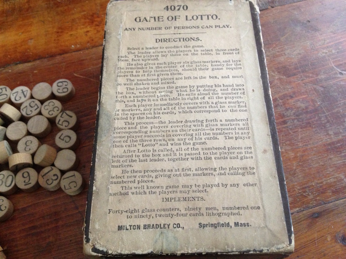 US Version French Lotto Game Box Boxwood Counters Game - Etsy