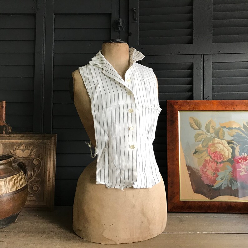 1940s French Dress Bodice Tabard Panels Set of 4 Sleeveless - Etsy