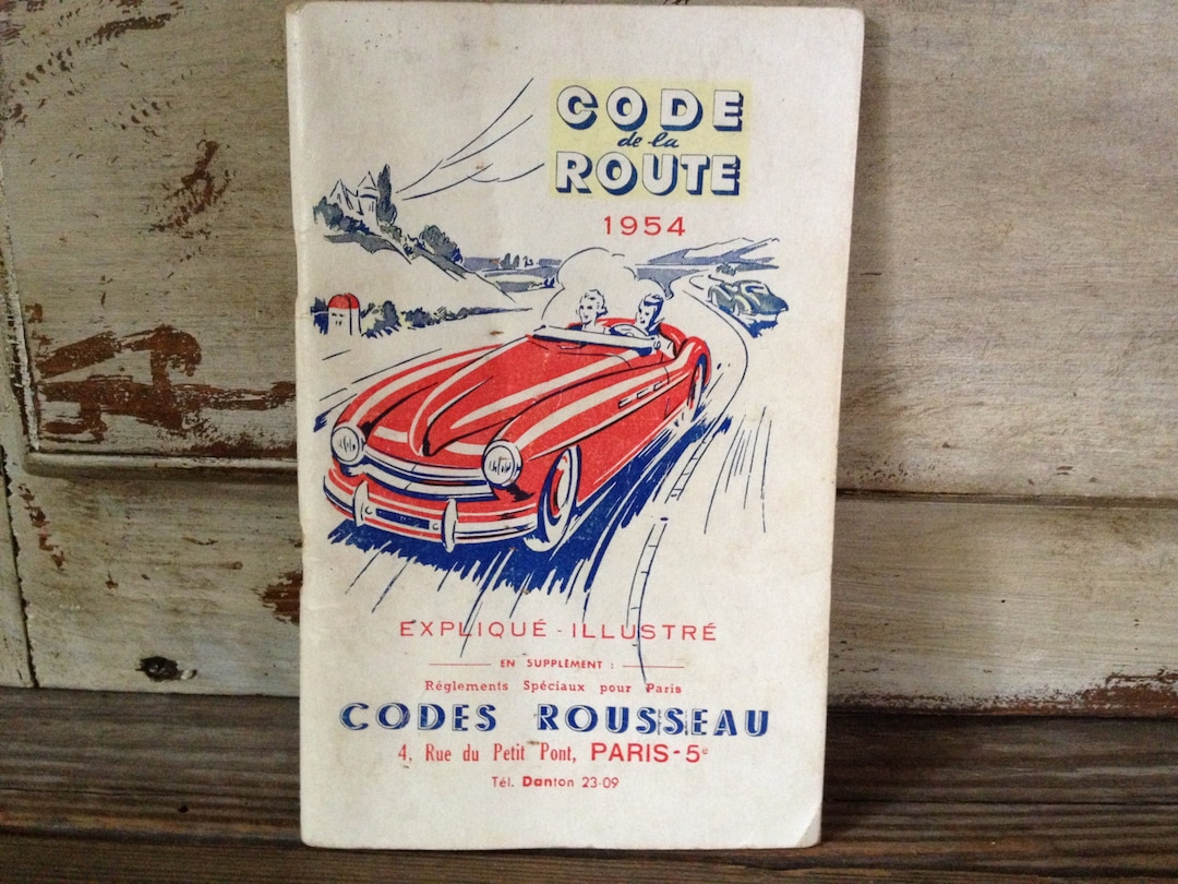 1954 Paris, French Road Code Rules Book Illustrations - Etsy
