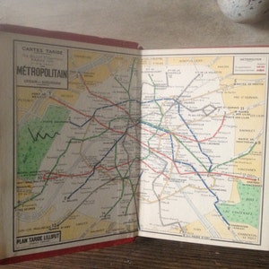 1956 Paris Tourist Guide Book Original City Maps French Text - Etsy