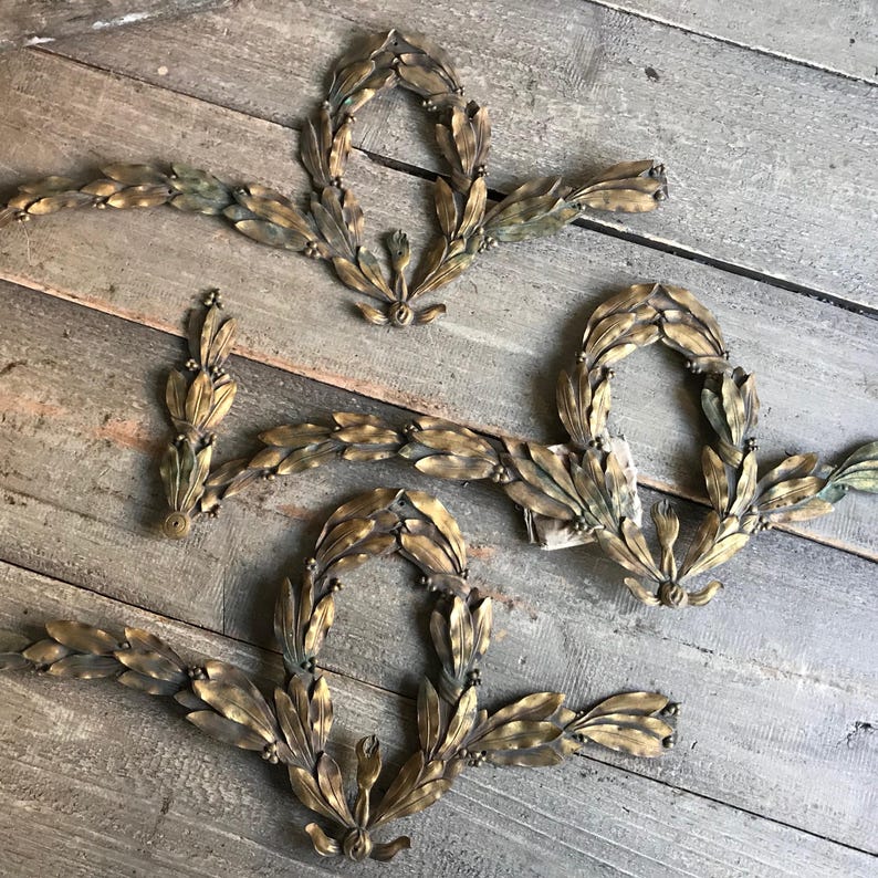19th C Signed Haentges Gilded Bronze Furniture Mount, Acanthus Leaf ...