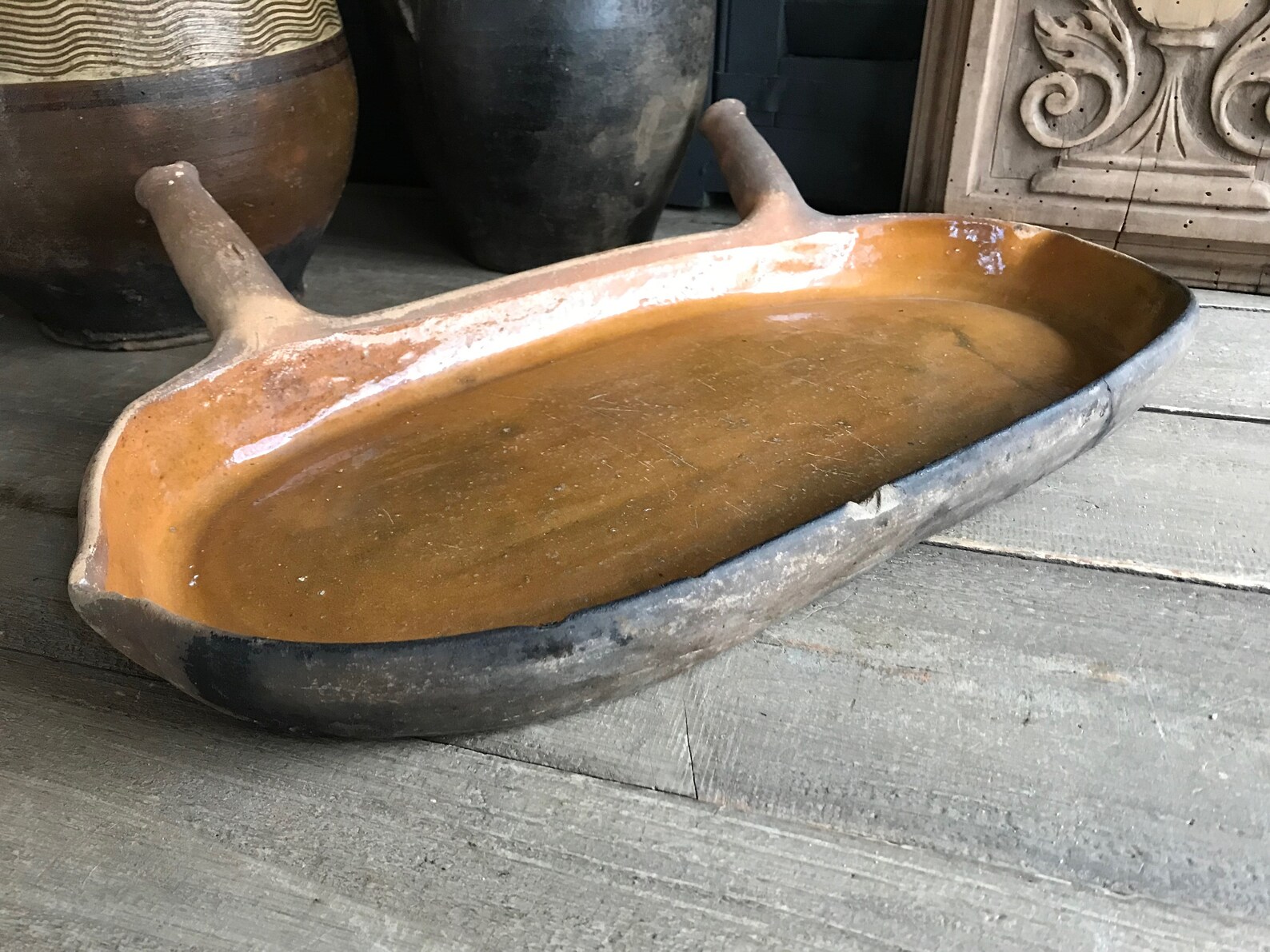 French Provencal Cookware Early Redware Hearth Dripping Pan - Etsy