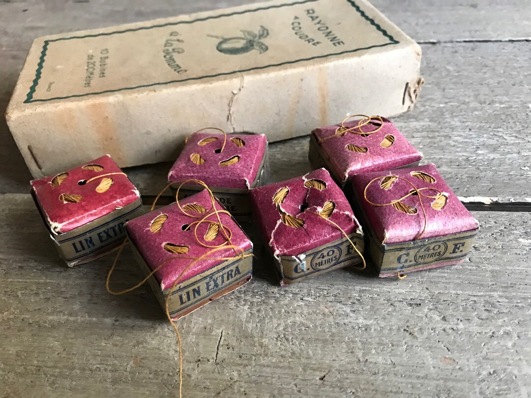 1 French Linen Thread Capsule, Lin Extra, Gold, 40 Metres Each, 6 ...