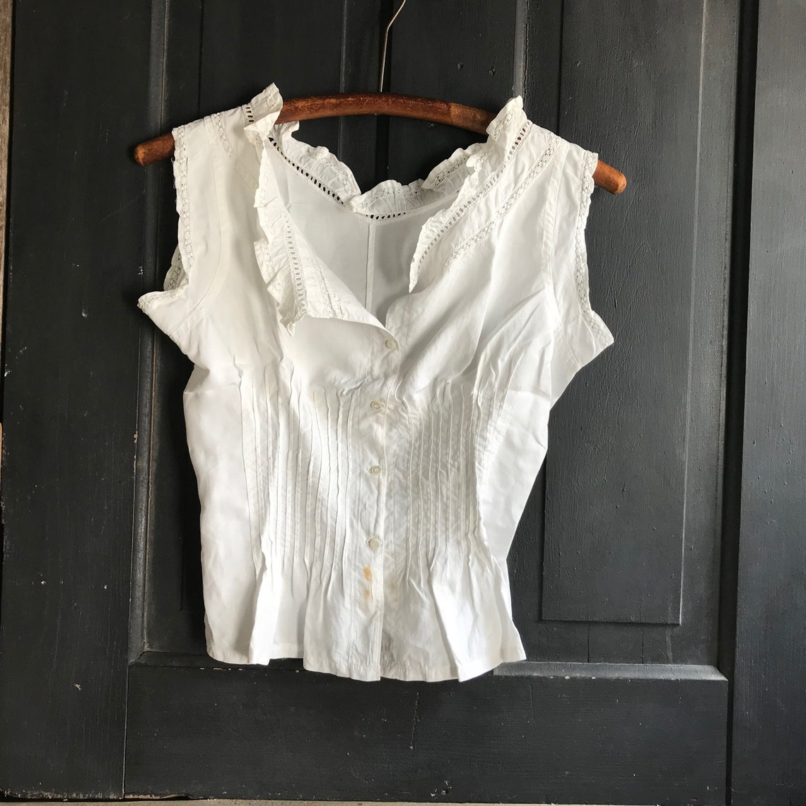 French Lace Cache Corset, Camisole, Wasp Waist, White Embroidered ...