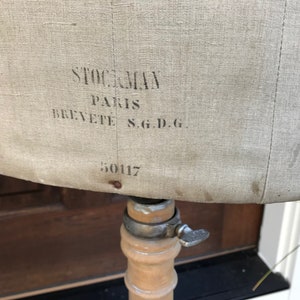 Antique French Stockman Mannequin, Paris, Dress Makers Form, Wood Stand ...