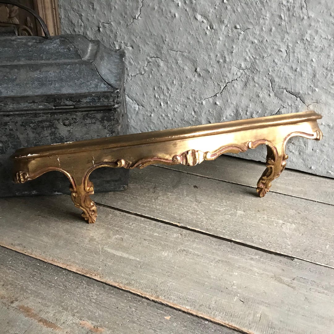 Italian Florentine Wall Shelf, Gilt Gesso Console, Bracket Shelf ...