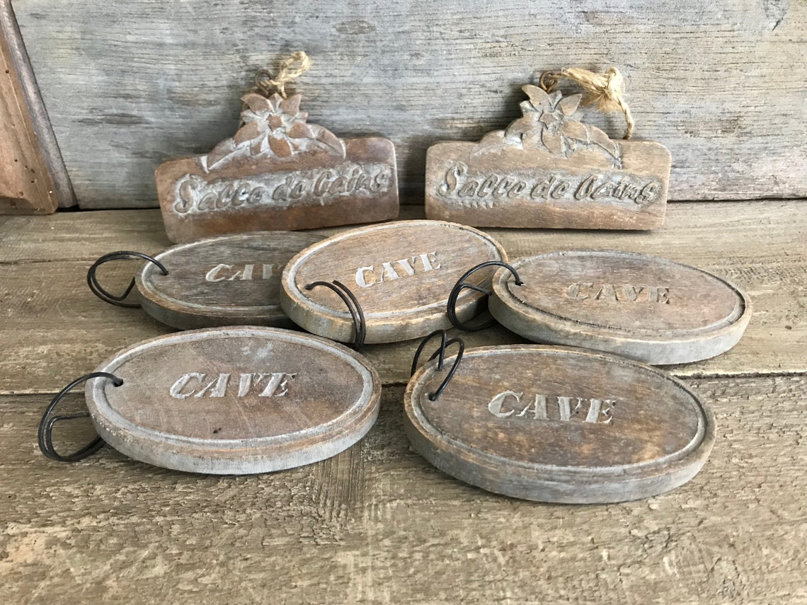 1 French Key Fob, Cave Room Key Holder, Carved Wood, French Chateau ...
