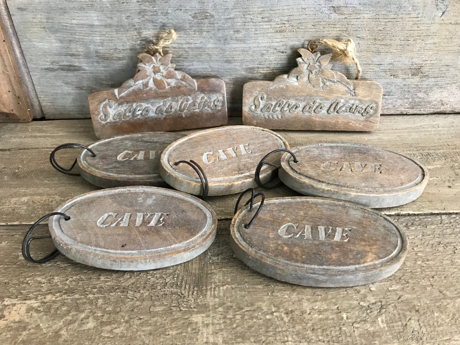 1 French Key Fob, Cave Room Key Holder, Carved Wood, French Chateau ...