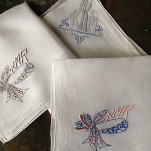 Delicate Swiss Vintage Batiste Cotton Embroidered Monogrammed "kmr ...