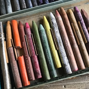 French Crayons, Original Box, Sketching Crayons, Made in France, Art ...
