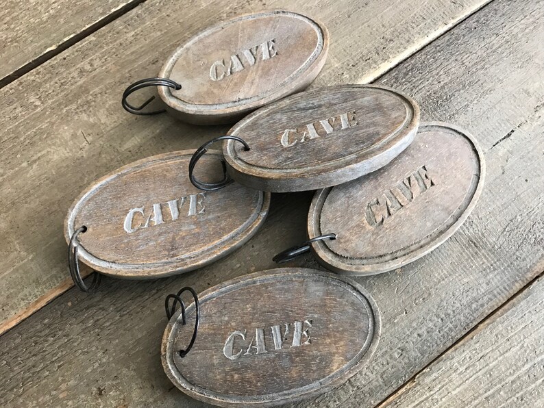1 French Key Fob, Cave Room Key Holder, Carved Wood, French Chateau ...