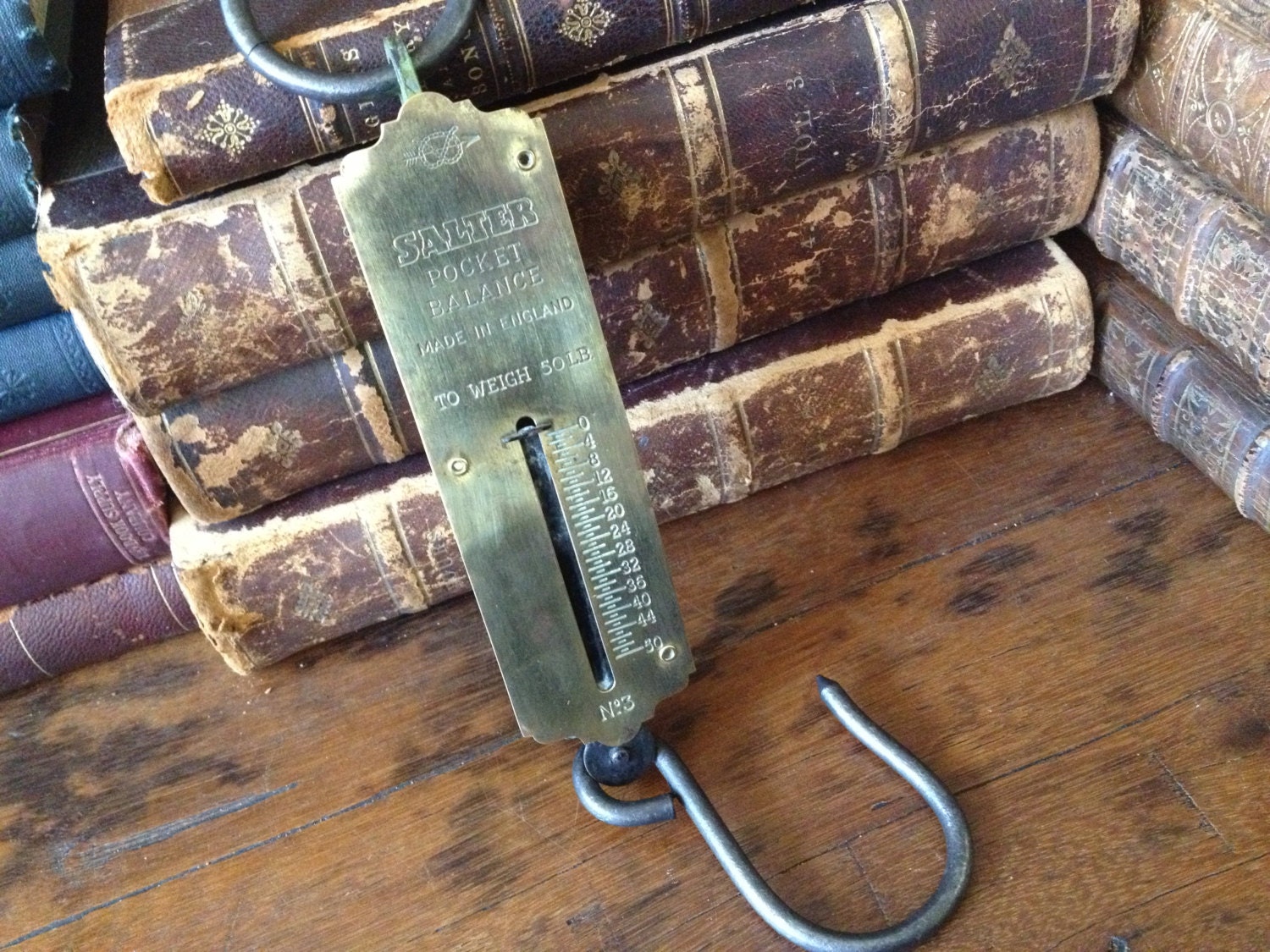 Salter Fish Scale 50 LB Made in England Brass Pocket Balance | Etsy