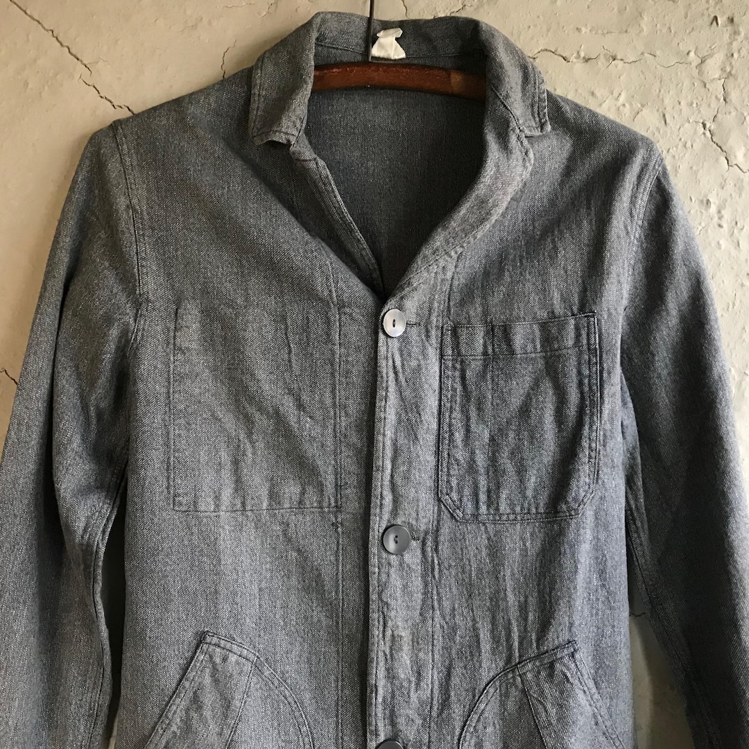 French Gray Chore Jacket, Workwear Coat, Chore Wear, Shop, Duster ...