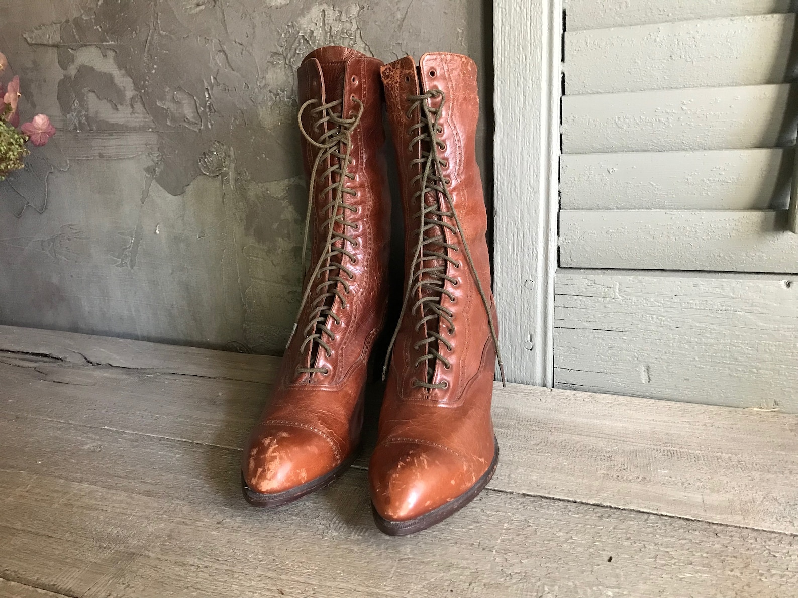 Antique Lace up Boots 1900s Edwardian Victorian Brown - Etsy