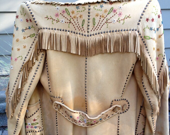 Vintage Nez Perce // Native American Leather Beaded Jacket - Etsy