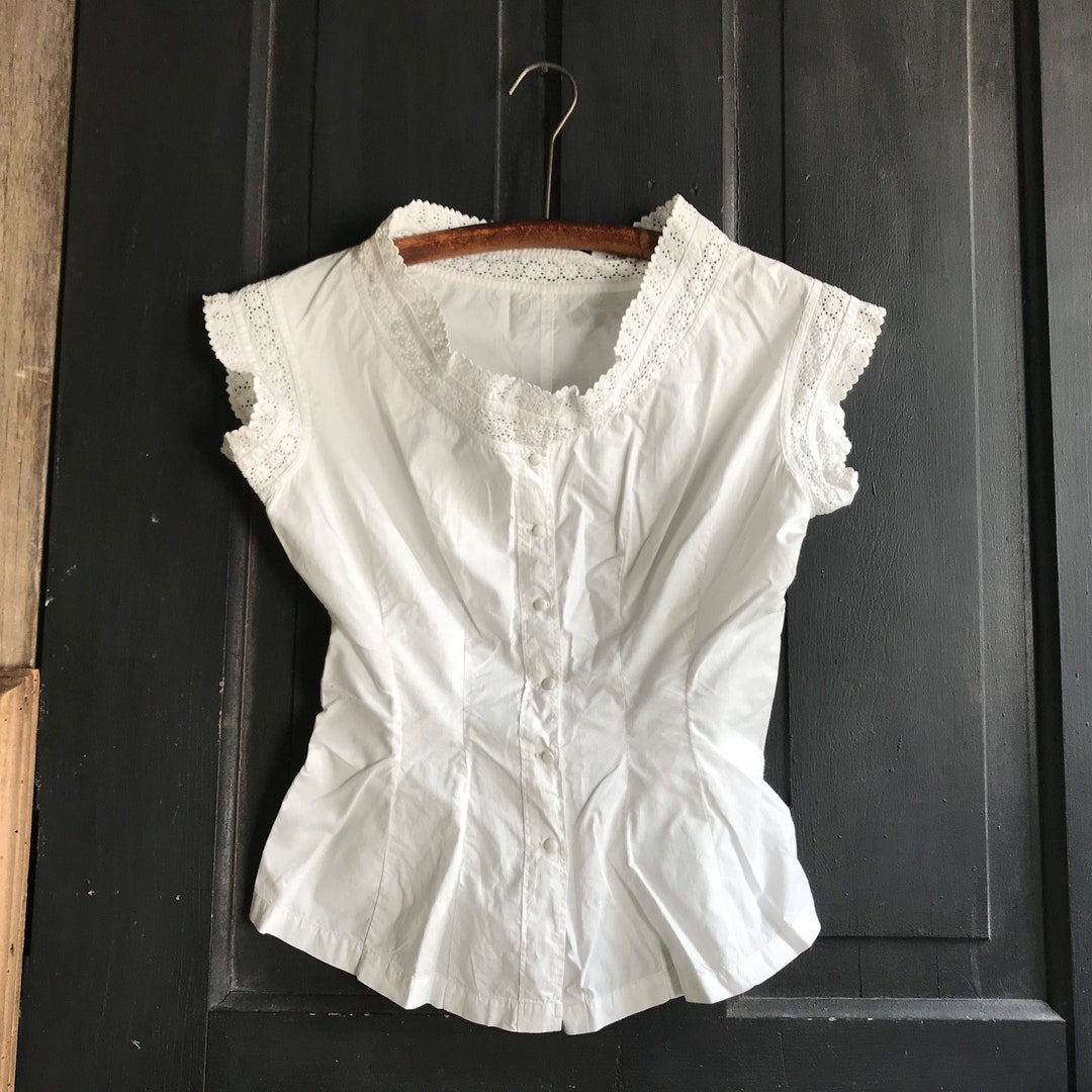 French Lace Cache Corset, Camisole, Wasp Waist, Broderie Anglaise, Cap ...