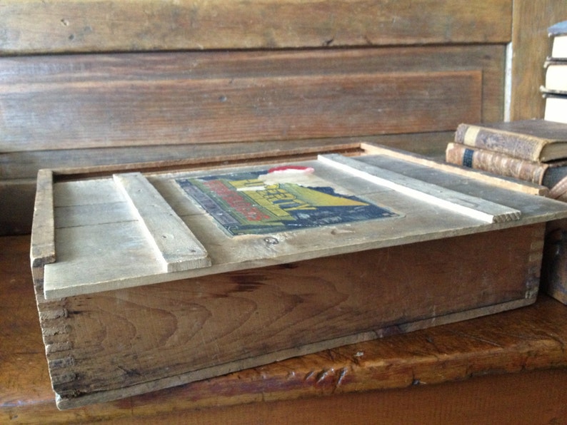 Childrens Toy Wood Blocks Crate Original Label Dove Tailed - Etsy