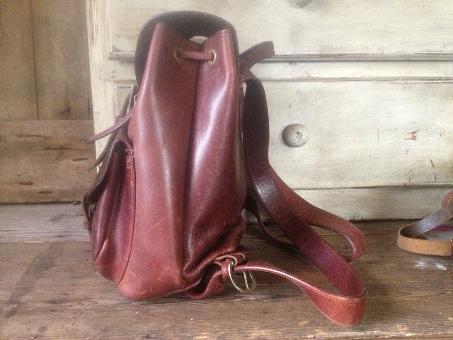 Leather Backpack Rucksack Chestnut Brown Size Large | Etsy