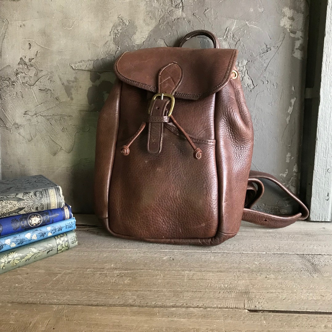 Leather Backpack Rucksack, Chestnut Brown, Size Medium, Satchel - Etsy