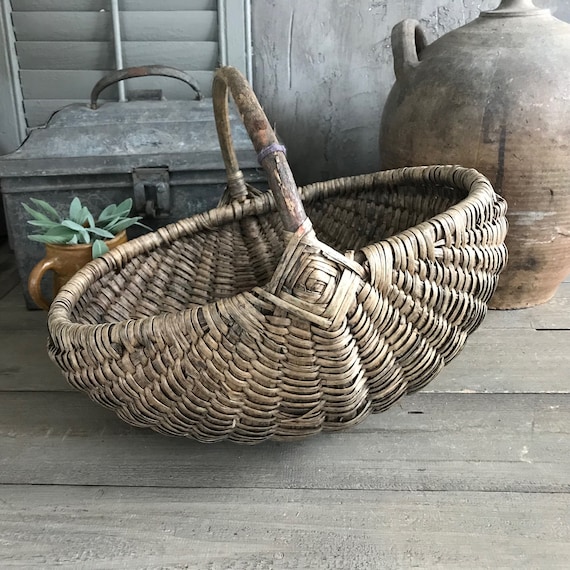 1 Rustic Harvest Basket Flower Gathering Gardening Market | Etsy