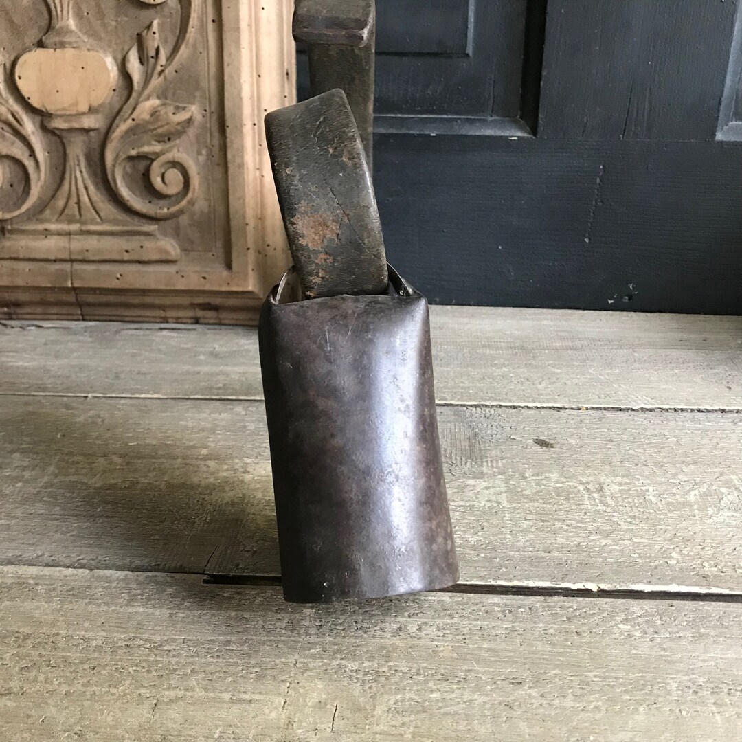 French Leather Cow Bell Collar, Iron Metal, Mountain Alps, French ...