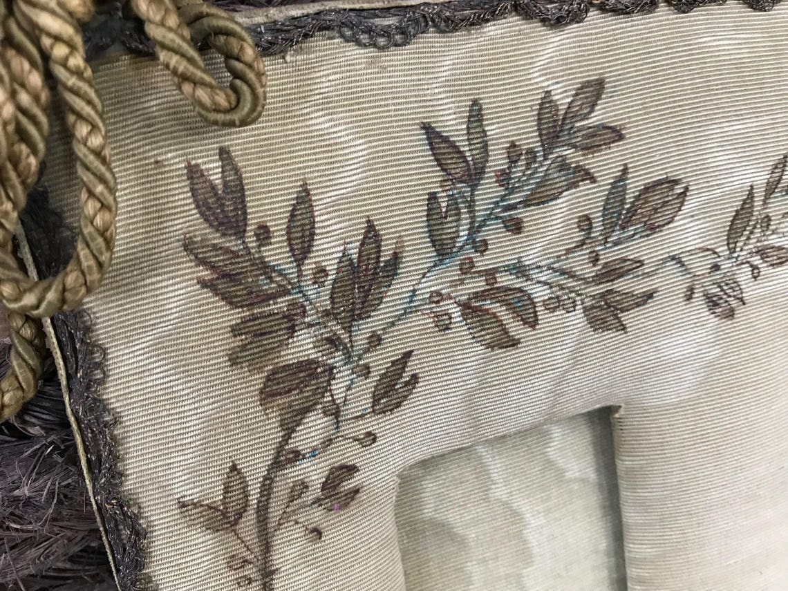 French Hand Painted Silk Picture Photo Frame Ca 1900 - Etsy