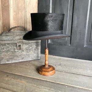 French Black Top Hat, Beaver. Victorian, Jacot Bayonne, Edwardian ...