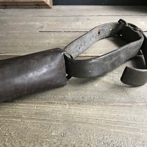 French Leather Cow Bell Collar, Iron Metal, Mountain Alps, French ...
