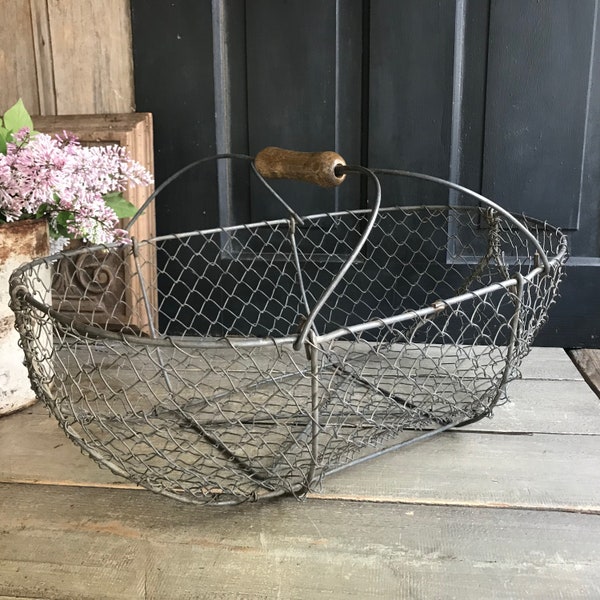 Rustic Wire Basket - Etsy