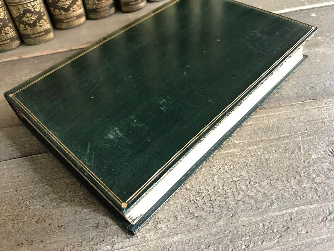 English Leather Bound Book Set of 9, Gilded, Pepys Diary, Stacking ...
