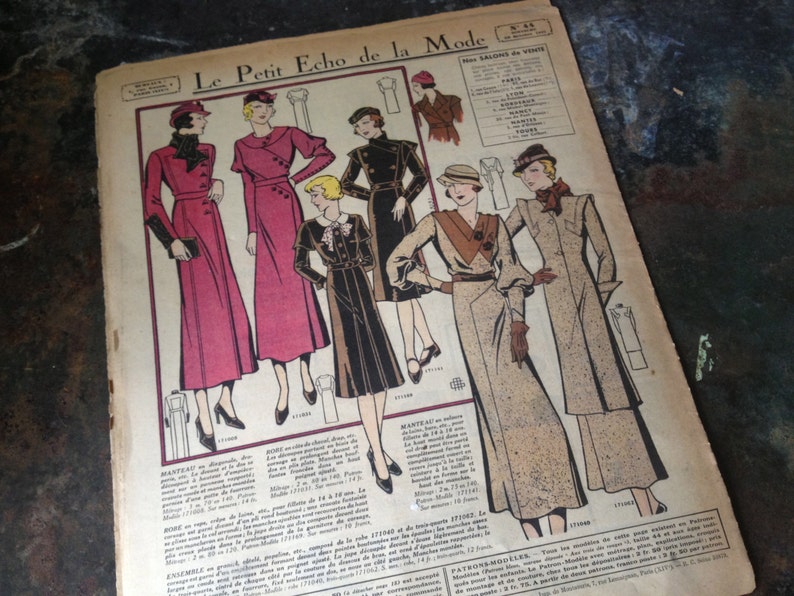 French Le Petit Echo De La Mode Fashion Magazine, Fall Issues 1920s ...