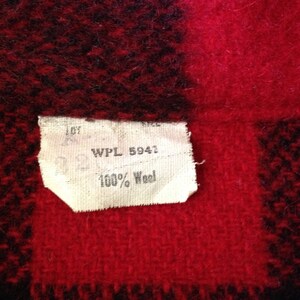 Wool Flannel Shirt Red Black Plaid Mid Century Size XXL, 2X Extra Large ...