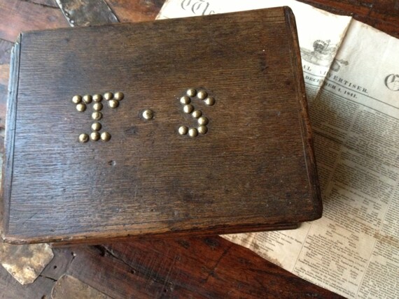 Early 1800s Wooden Box English Oak Handcrafted Wood Storage | Etsy