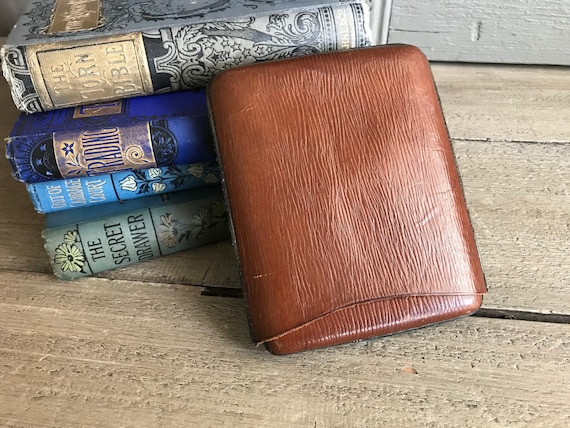 French Leather Cigar Case Chestnut Brown Vintage 1940s | Etsy