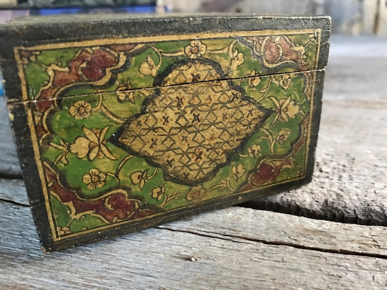 Eastern Handpainted Wood Box Colorful Delightful Artisan | Etsy