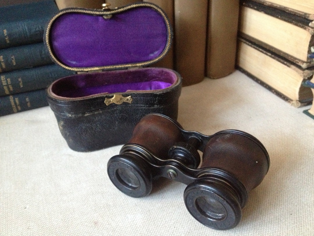 Leather Opera Glasses, Leather Case, Antique 19th Century Paris ...
