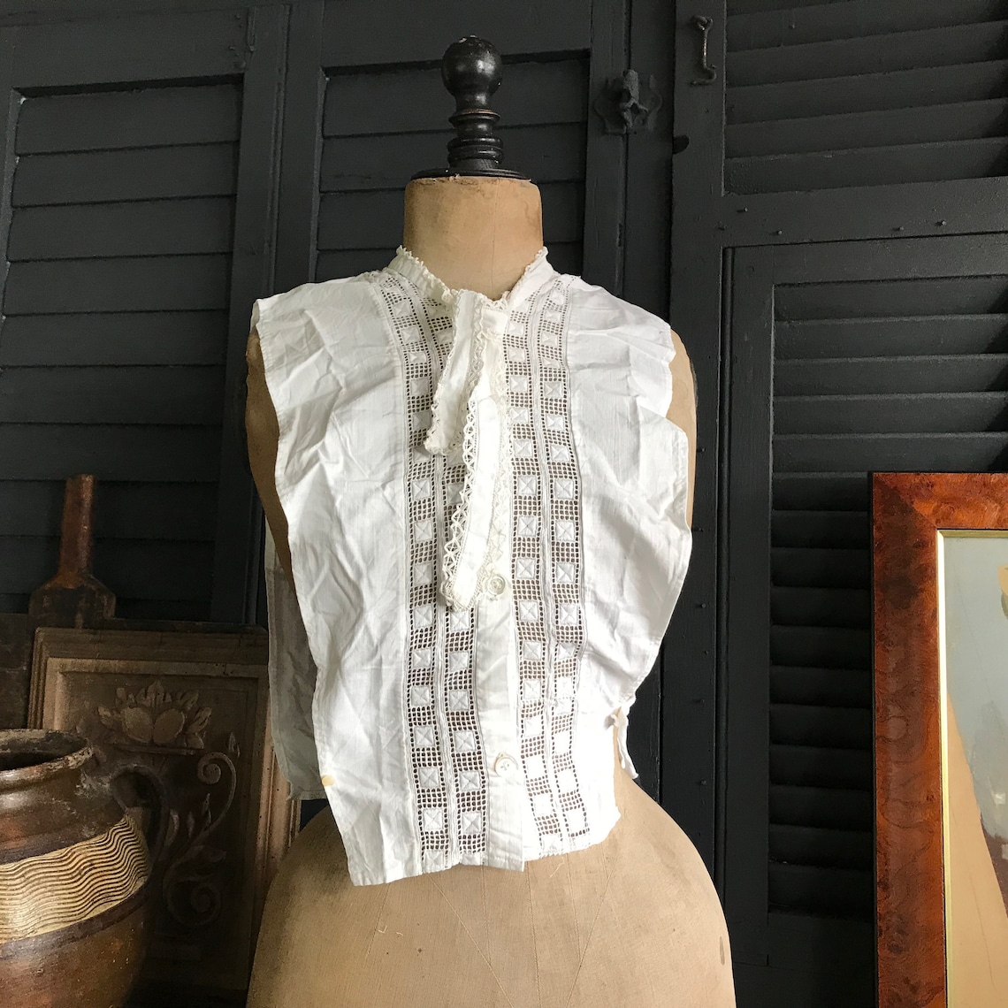 1940s French Dress Bodice Tabard Panels Set of 4 Sleeveless | Etsy