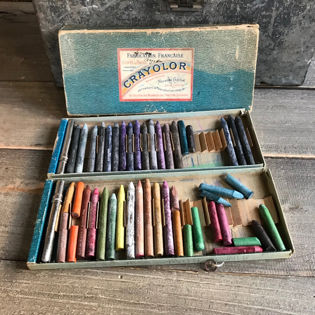 French Crayons, Original Box, Sketching Crayons, Made in France, Art ...