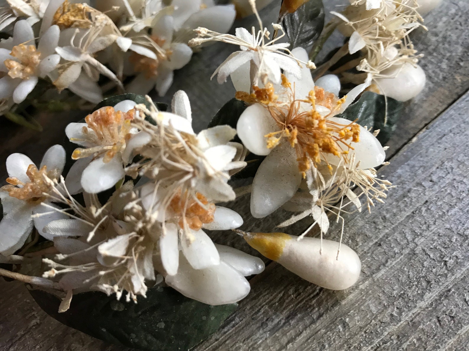 French Floral Bridal Sprays, Wedding Spray Tiara, Crown, Couronne, Wax ...
