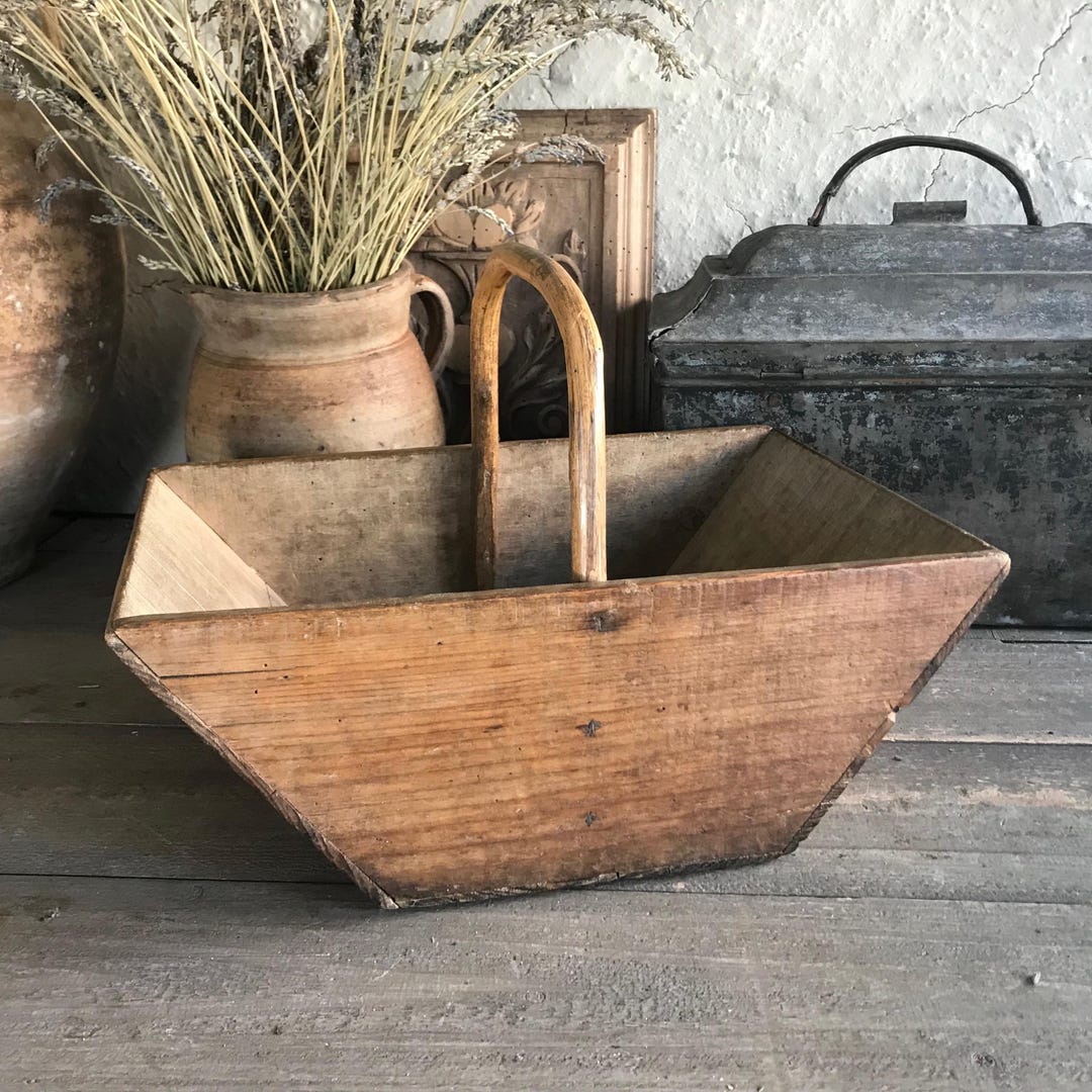 French Wooden Garden Trug, Flower Veg Harvesting, Gardening, Rustic ...