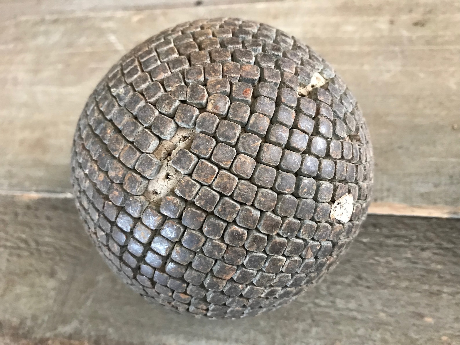 1 French Wooden Boule, Artistic Iron Decorated Design, Price for 1, 3 ...