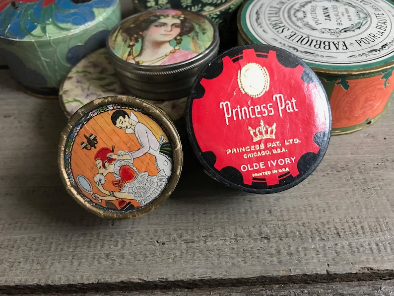 1920s Dusting Face Powder Box Art Deco Art Nouveau Litho - Etsy